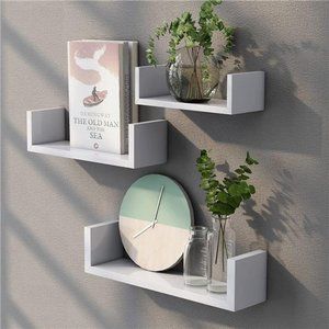 Wall Decor | Floating Shelves Set Of 3 Wall Shelf Bedroombathroomliving ...